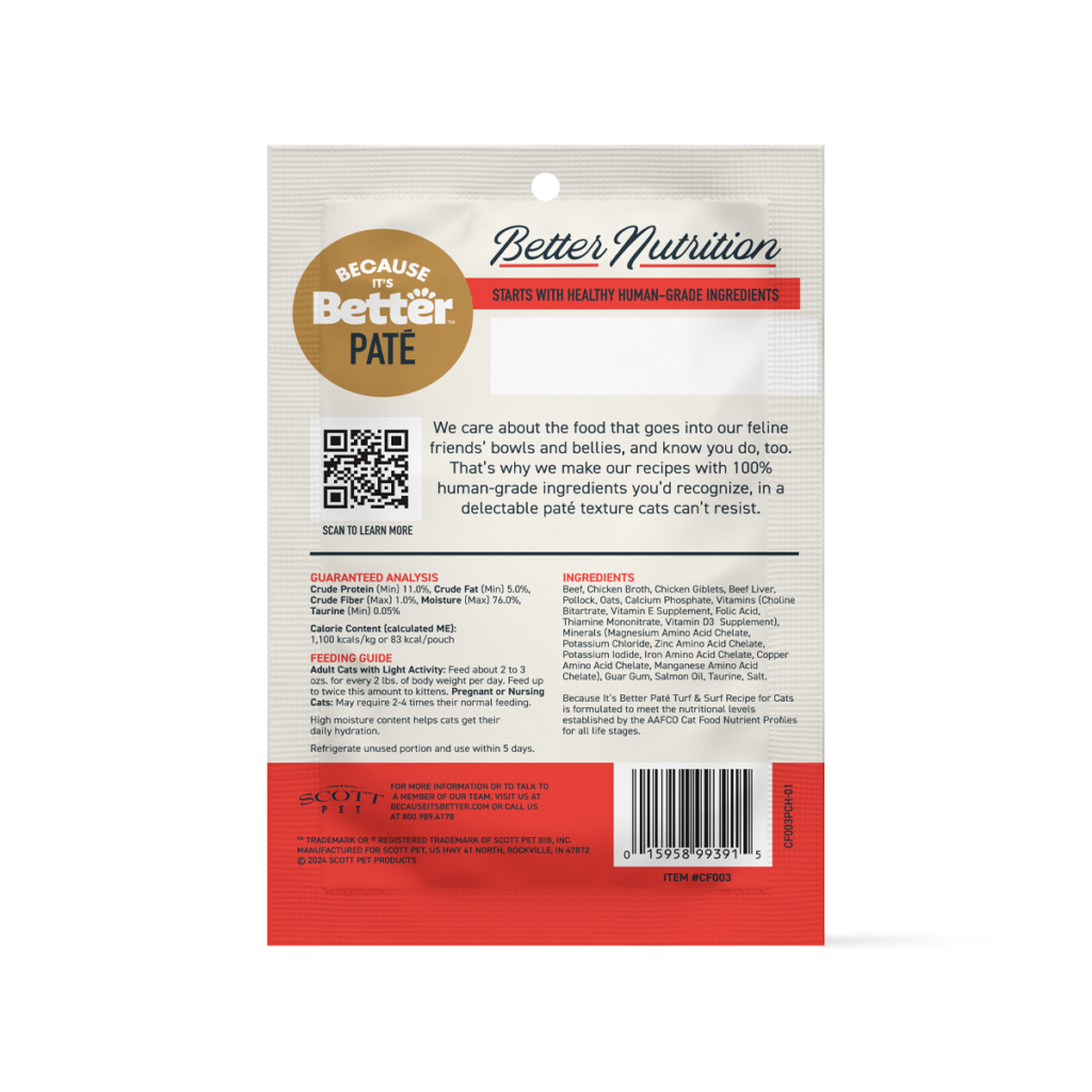 Human Grade Wet Cat Food - Turf and Surf | Because It's Better